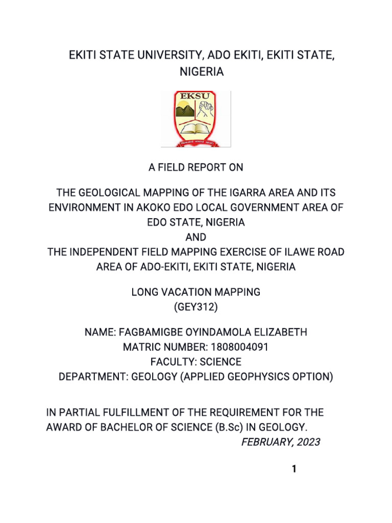 Geology Report | PDF