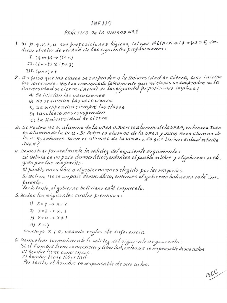 Practico 1 Estructuras Discretas | PDF