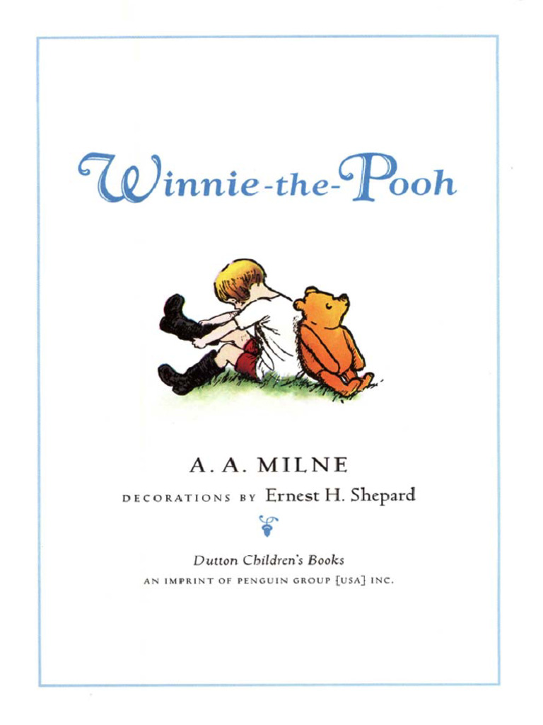 Winnie The Pooh - A. A. Milne | PDF | Winnie The Pooh | Fictional Bears