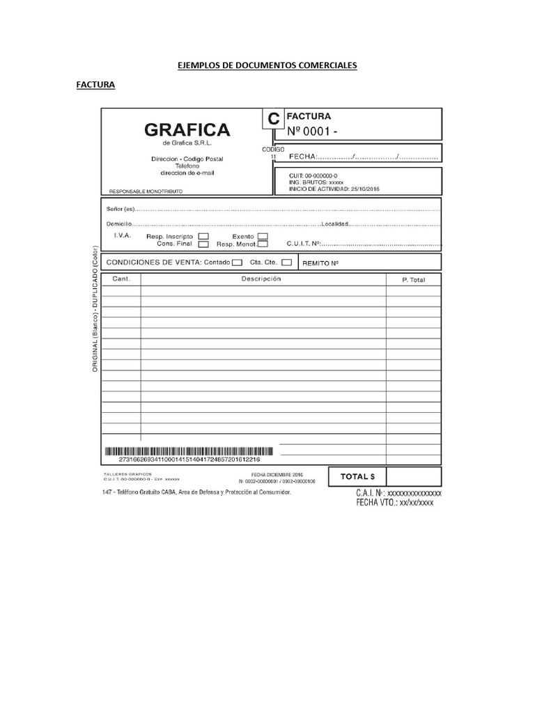 Ejemplos de Documentos Comerciales | PDF