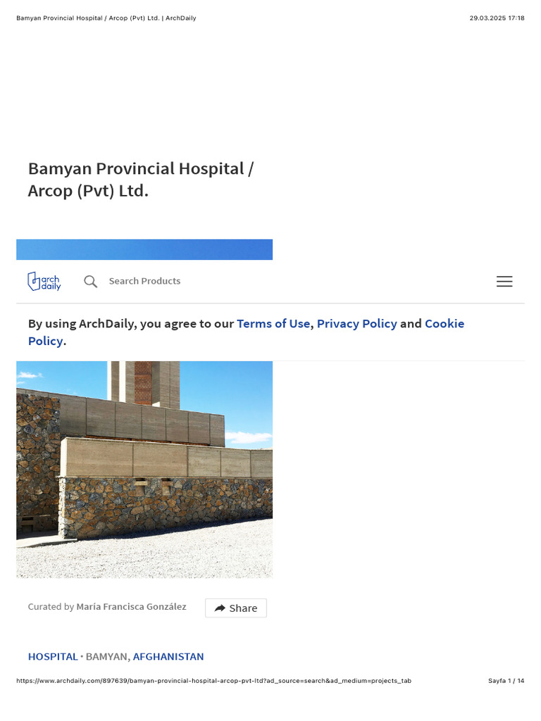 Bamyan Provincial Hospital: Arcop (PVT) Ltd. - ArchDaily | PDF | Earth ...