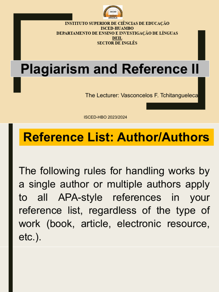 APA Reference Guidelines Explained | PDF