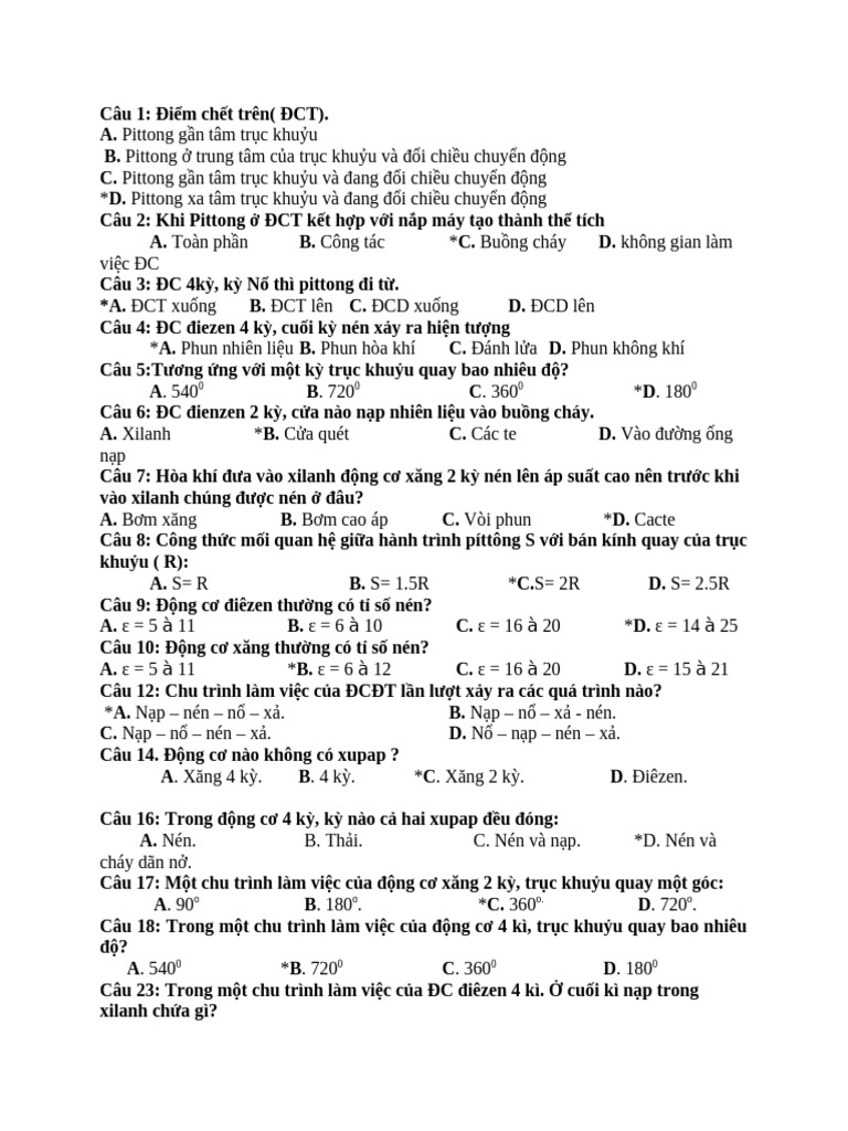 Đề cương CNCK 11 GK2 | PDF