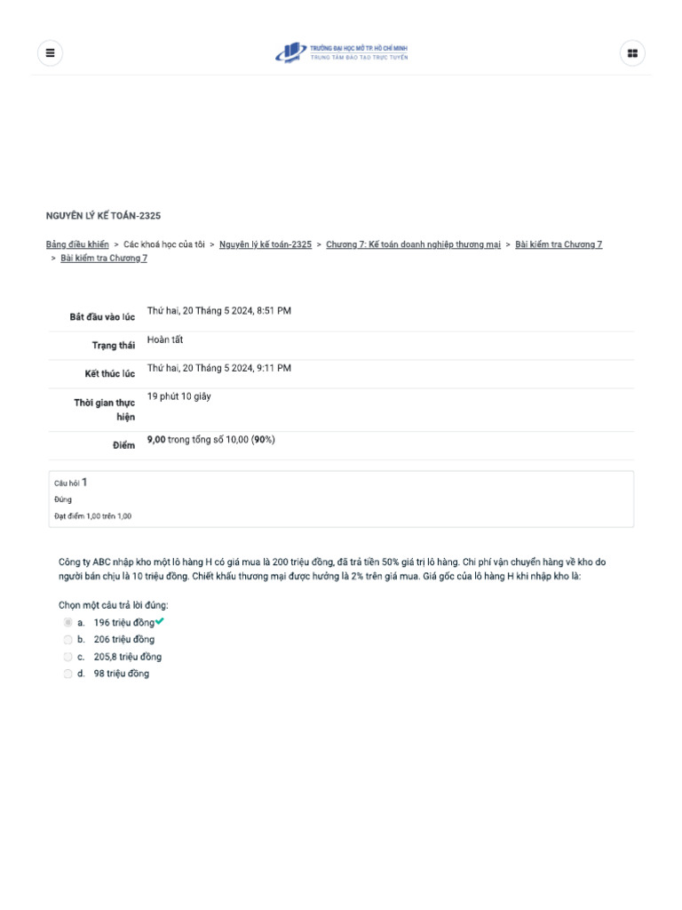 Bài tập kết thúc chương 7 NLKT | PDF