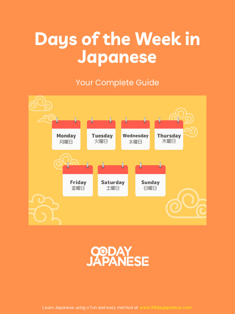 Days of the Week in Japanese Romaji | PDF | Japanese Language | Languages