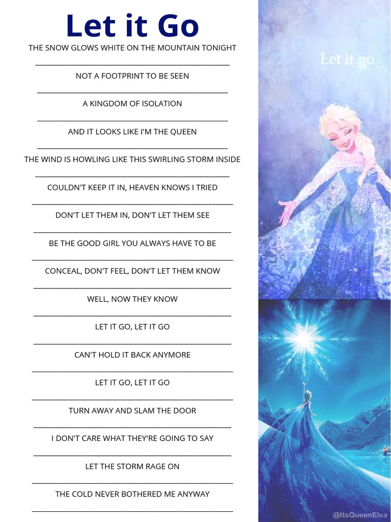 Let It Go Actividad Traducir | PDF