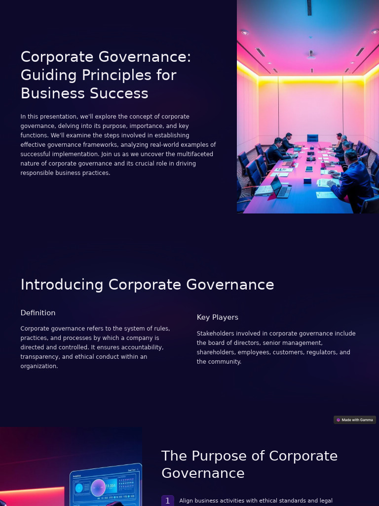 Corporate-Governance-Guiding-Principles-for-Business-Success | PDF | Governance | Corporate ...