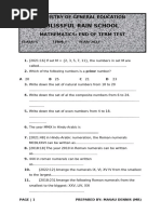 Grade 6 NAT Answer Sheet Template | PDF