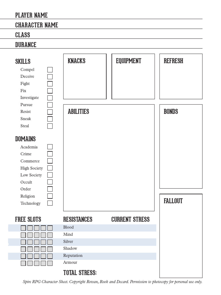 Character Sheet | PDF