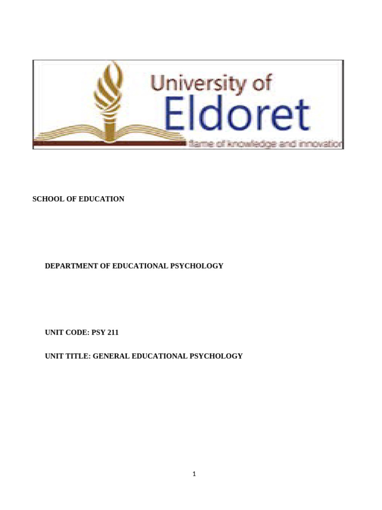 Uoe Psy 211 e - Learning Notes | PDF | Perception | Psychology