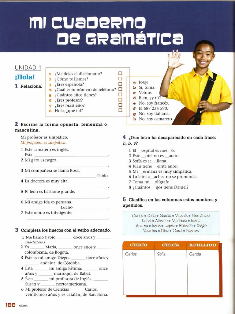 Gramatica - Vocabulario A1 | PDF