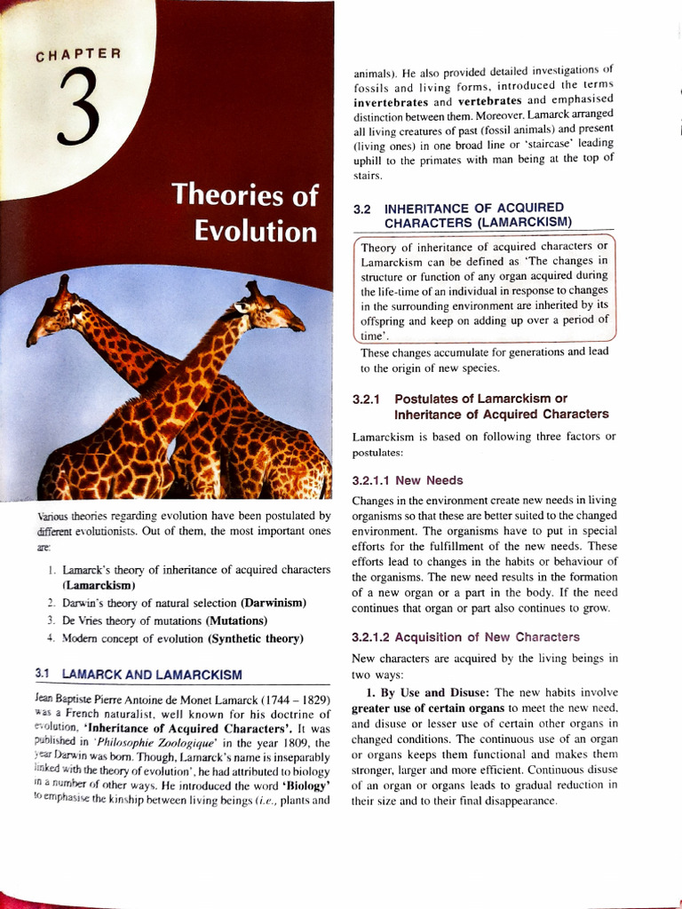 Theories of Evolution Part-1 | PDF