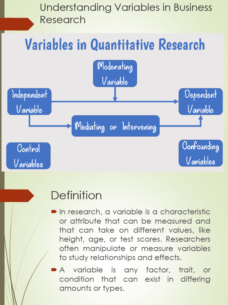 Key Variables in Business Research | PDF | Dependent And Independent ...