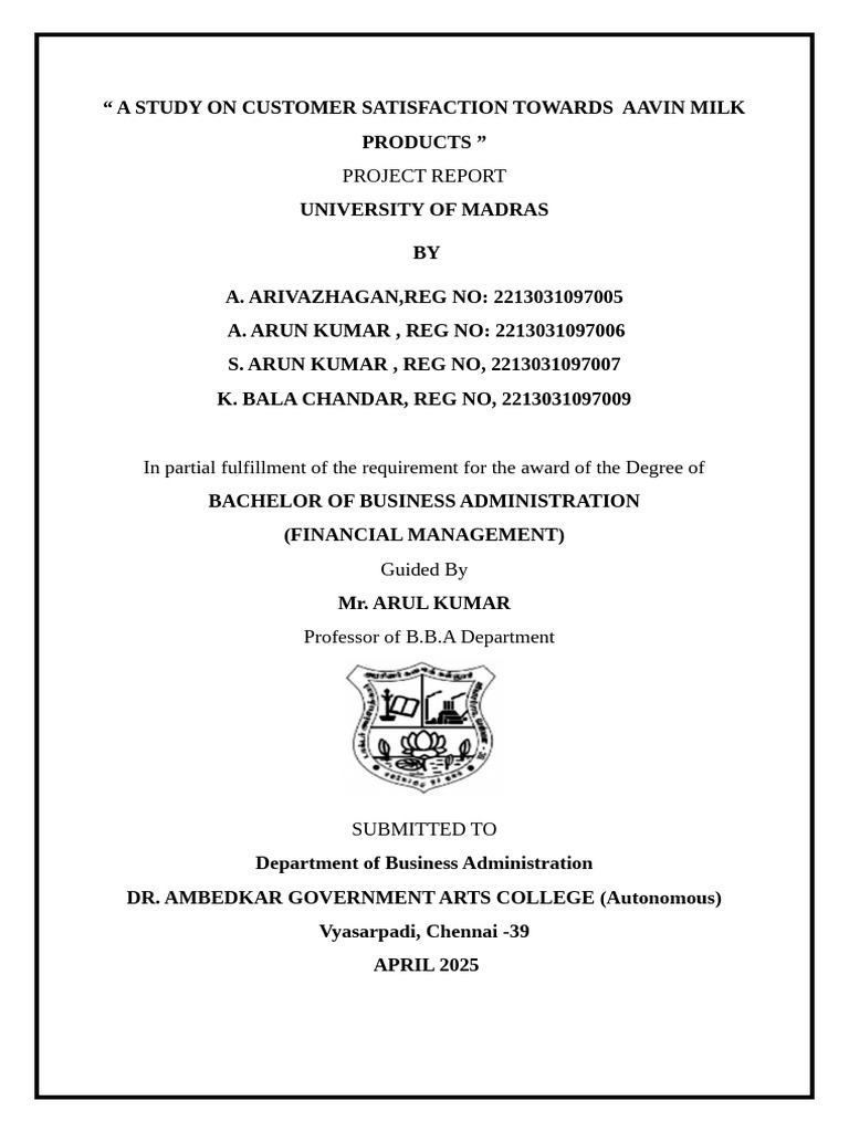 Bala Internship Project Cover Page | PDF