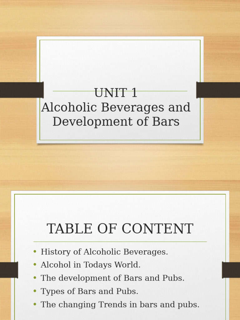 History and Trends of Bars and Pubs | PDF | Alcoholic Beverages | Pub