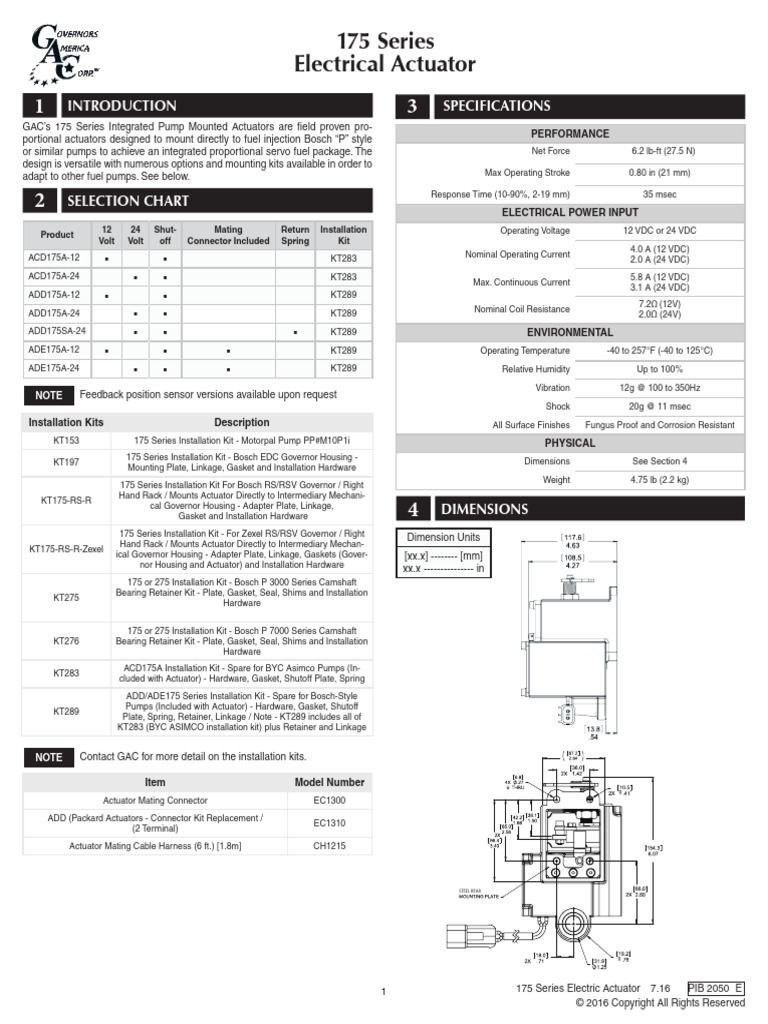 Actuator 175 | PDF | Screw | Pump