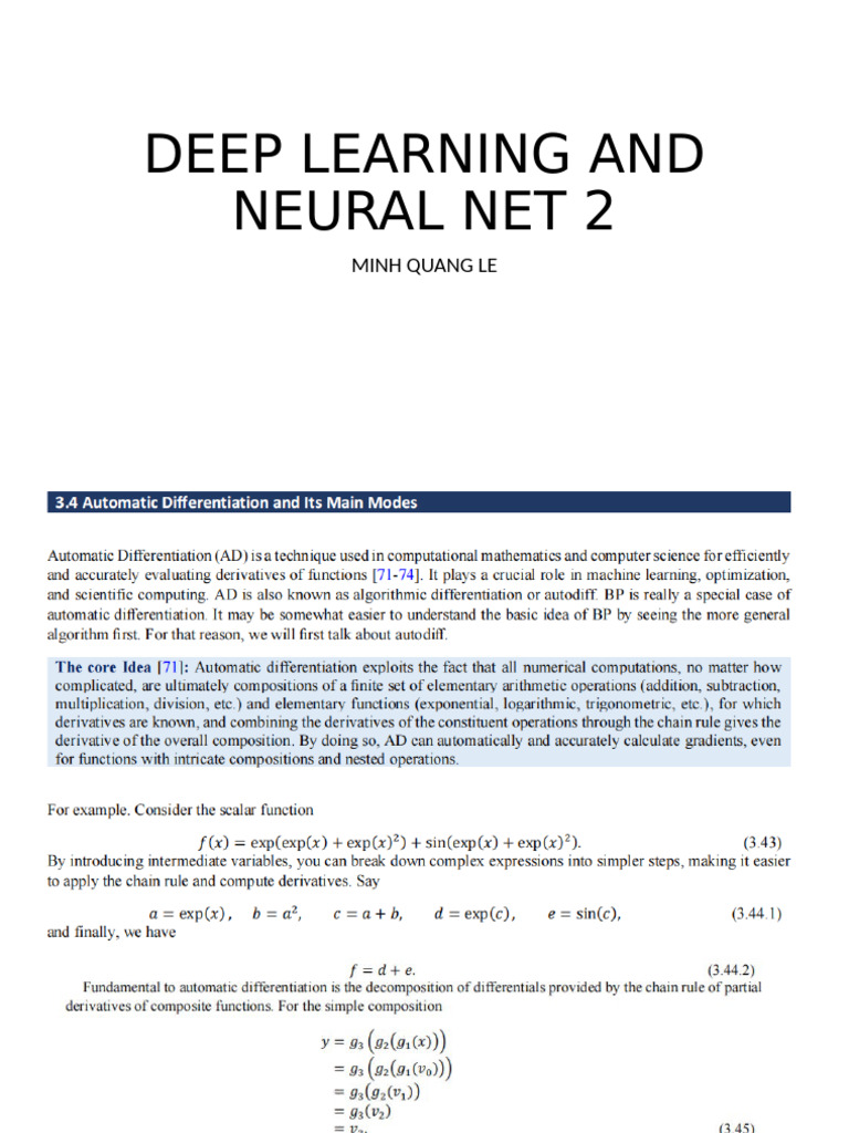 Deep Learning and Neural Net 2 | PDF