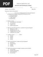 Grade 5 Mathematics Exam Term 1 2025 | PDF | Arithmetic | Mathematics