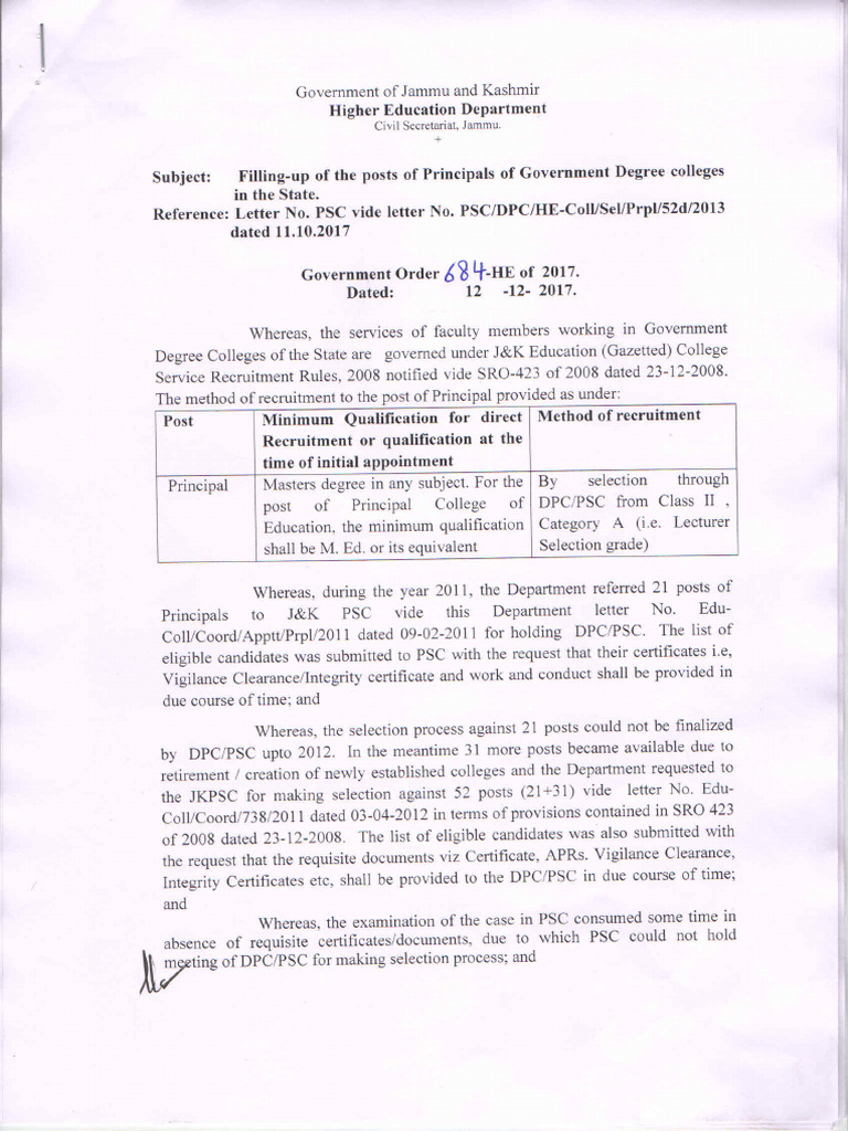 Principal Order 13 121-17 | PDF