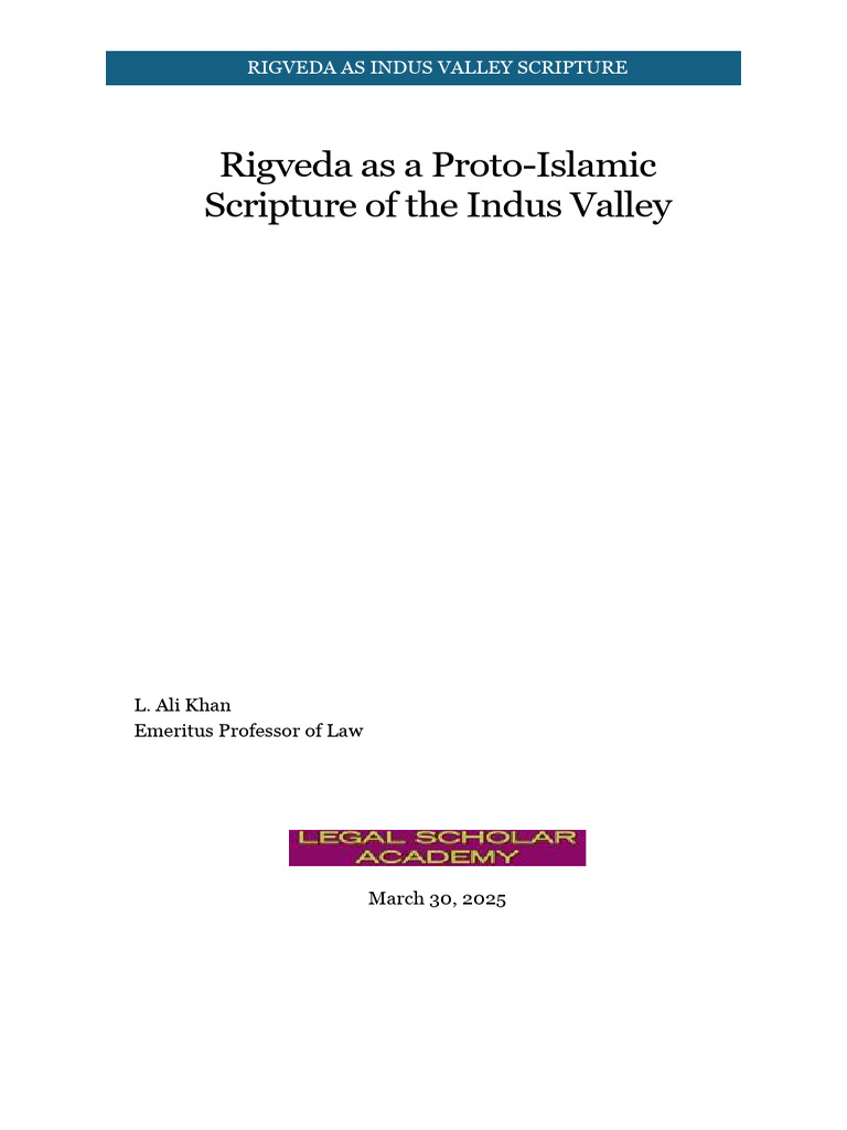 Rigveda: Proto-Islamic Indus Scripture | PDF | Vishnu | Vedas