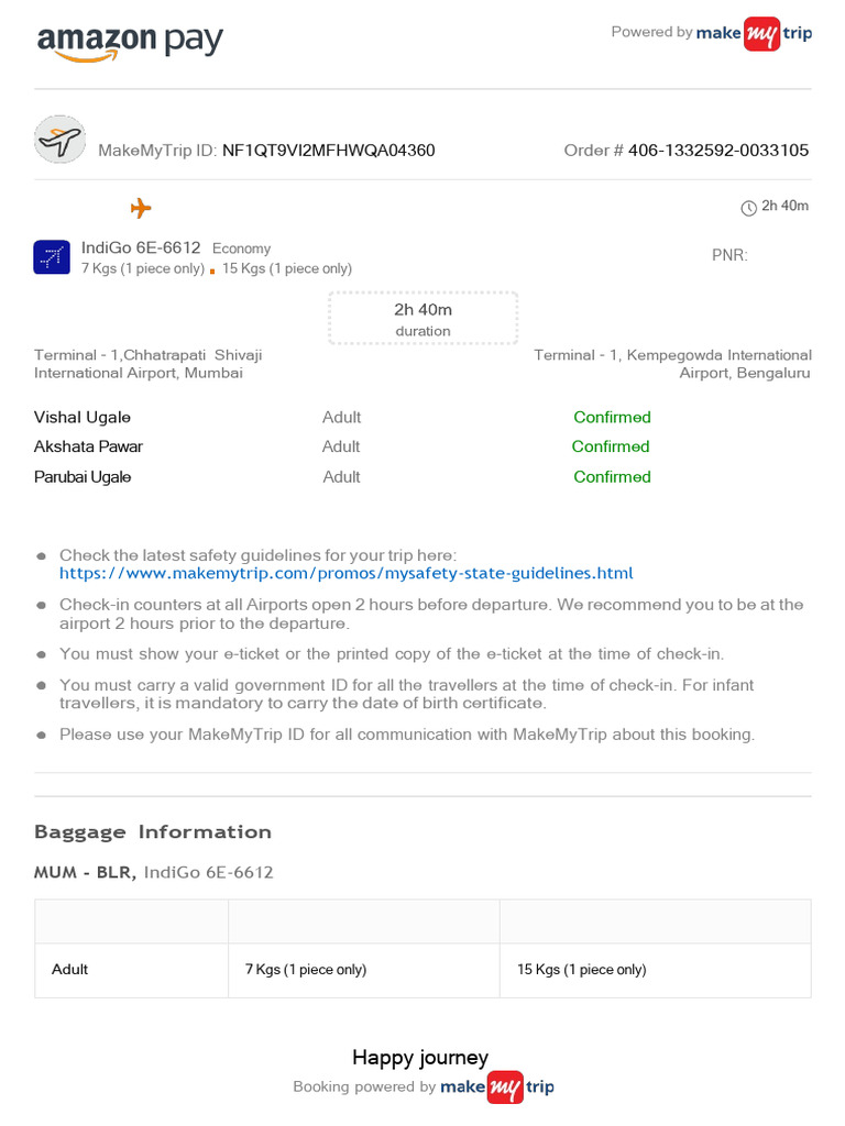 Flight Ticket One - Way | PDF | Transport | Aviation
