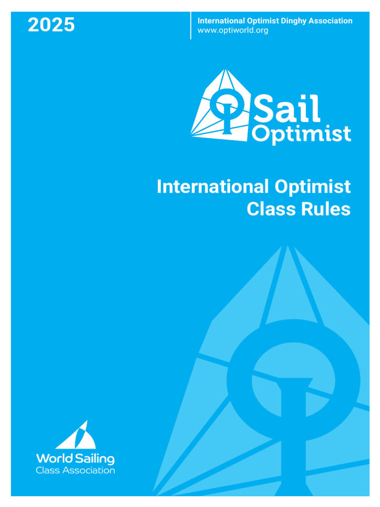 2025 Optimist Class Rules Overview | PDF | Rudder | Watercraft