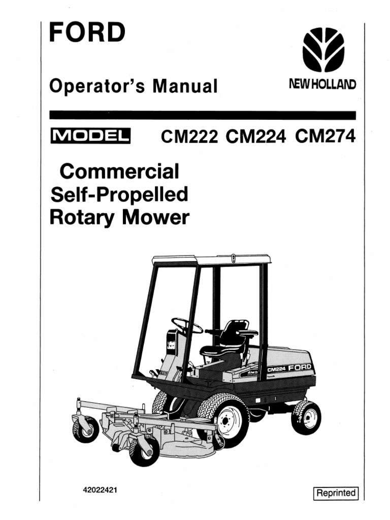 Ford CM222 CM224 CM274 Mower OPT | PDF