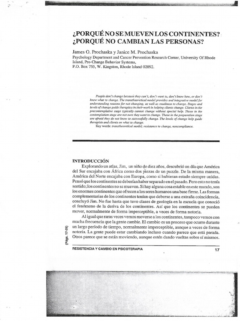 Prochaska y Prochaska | PDF