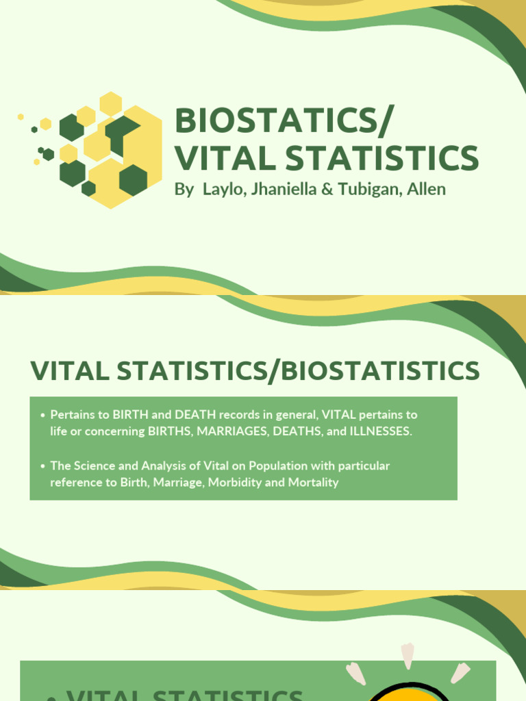 Topic 17 Biostaticsvital Statistics | PDF | Pregnancy | Mortality Rate