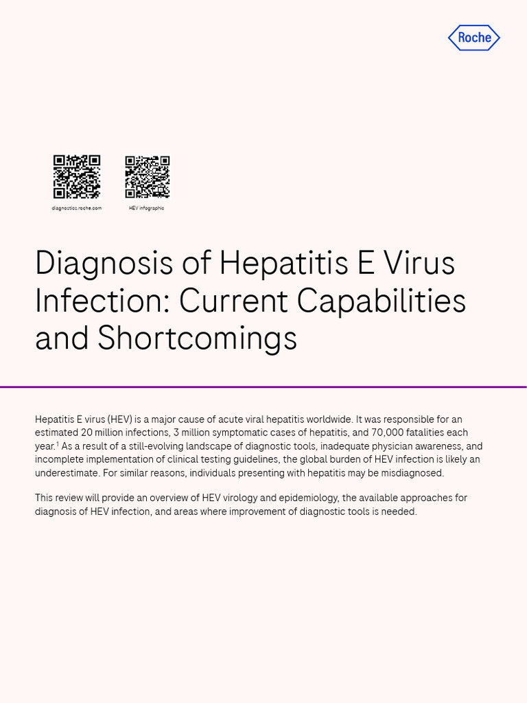 Hepatitis E Virus Diagnosis Overview | PDF | Hepatitis | Infection