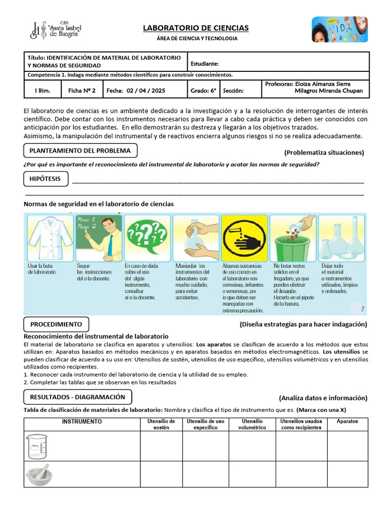 Laboratorio N 2 - Materiales y Seguridad en El Laboratorio - Ok | PDF ...