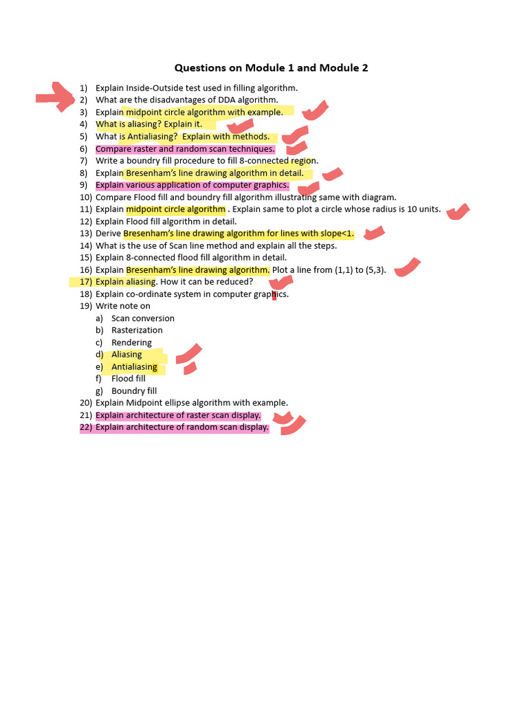 Questions On Module 1 and Module 2 | PDF