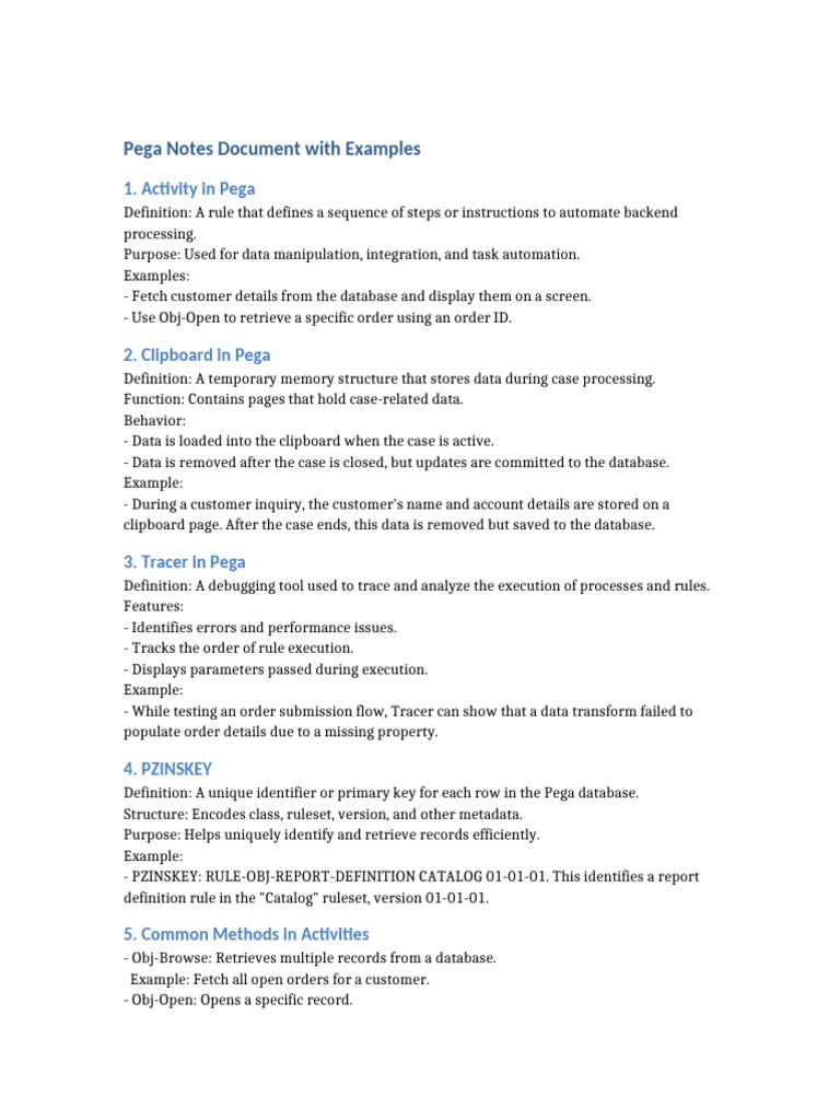 Pega_Notes_with_Examples | PDF | Databases | Data
