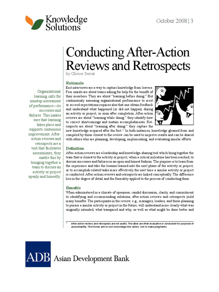 Conducting After-Action Reviews and Retrospects | PDF | Asian ...