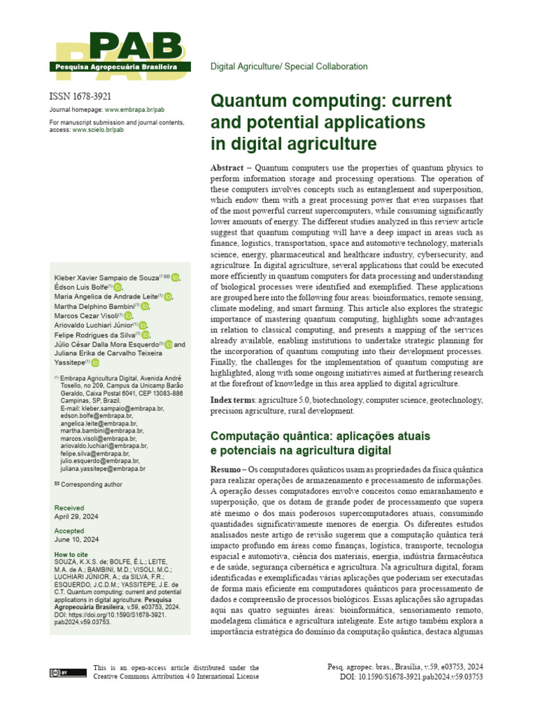 Quantum computing: current and potential applications in digital ...