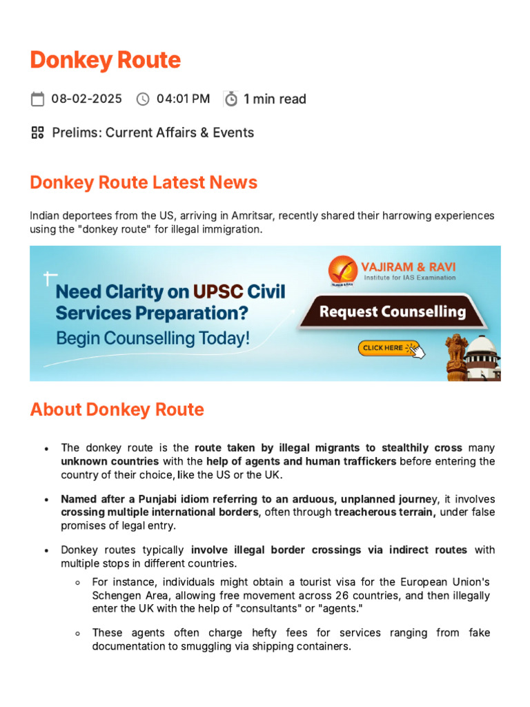 Donkey Route | PDF