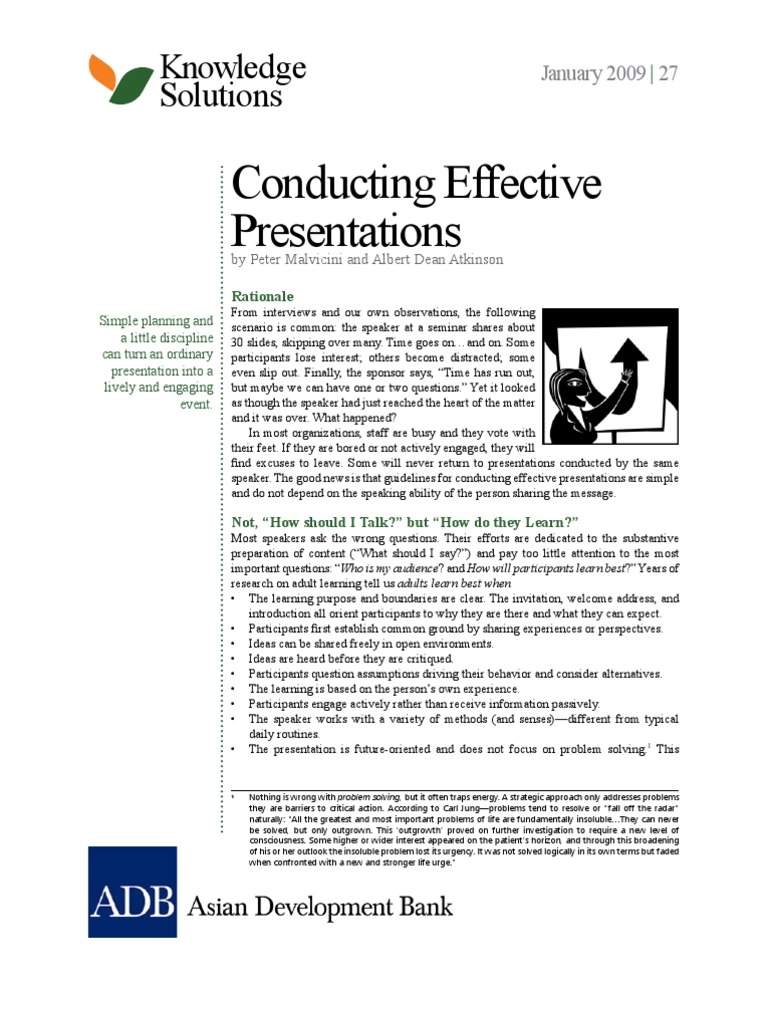 Conducting Effective Presentations: Knowledge Solutions | PDF | Asian ...