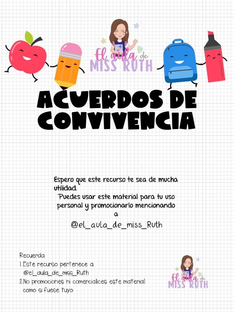 Acuerdos de Convivencia LETRA LIGADA 2025 | PDF