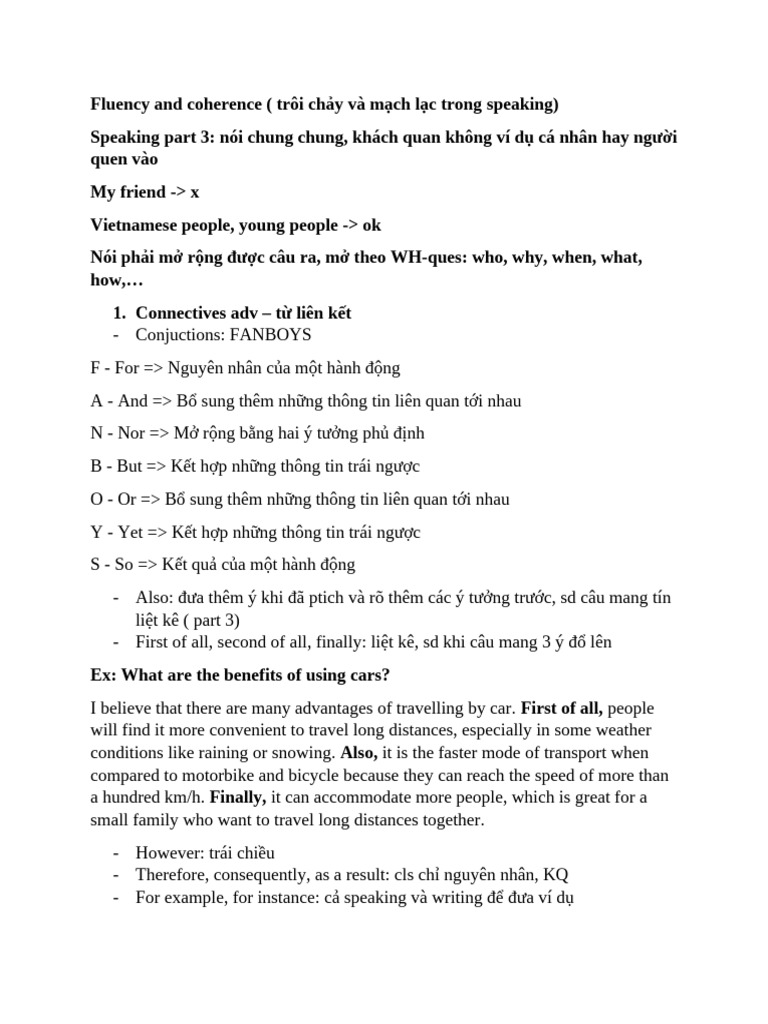 Fluency and Coherence Speaking | PDF