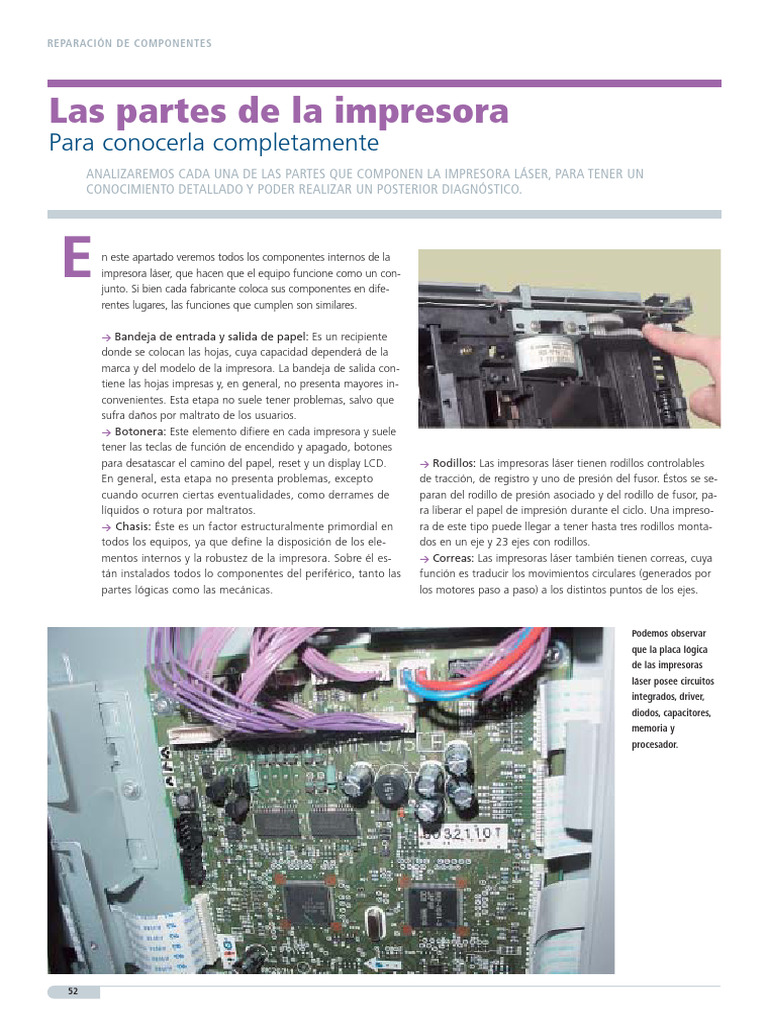 Partes de la Impresora Láser | PDF | Reacciones químicas | Química