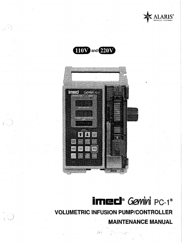 Alaris Medical Systems Imed Gemini PC-1 Maintenance Manual | PDF ...
