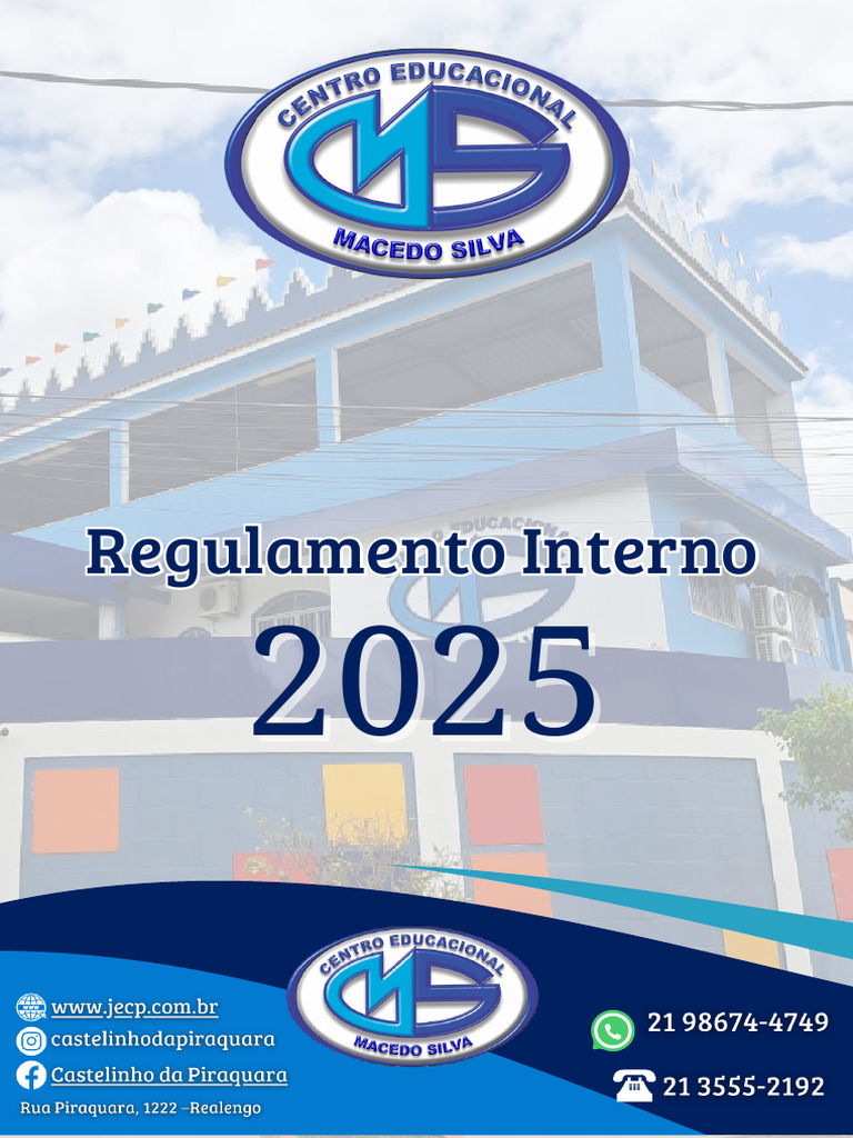 Cópia de Regulamento Interno CEMS 2024 | PDF | Pedagogia | Pré-escola