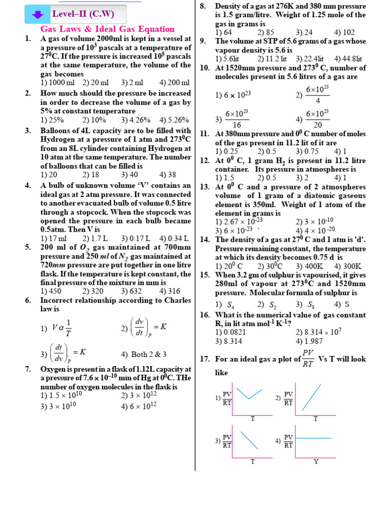 Gas Laws and Pressure Calculations | PDF | Gases | Pressure