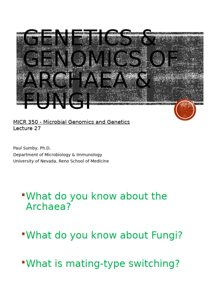 Archaeal & Fungal Genomics - 2022 - WorkInProgress | PDF | Archaea | Life Sciences