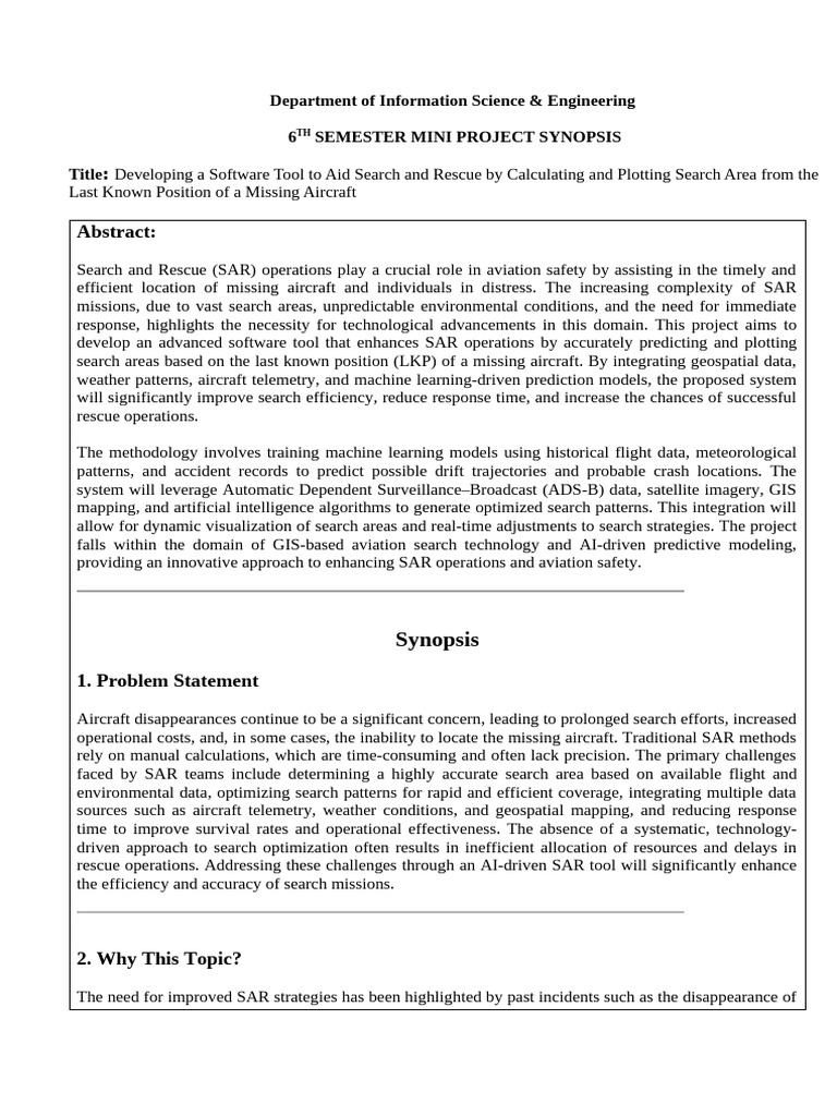 MINI-PROJECT-SYNOPSIS-FORMAT[1] | PDF | Geographic Information System ...
