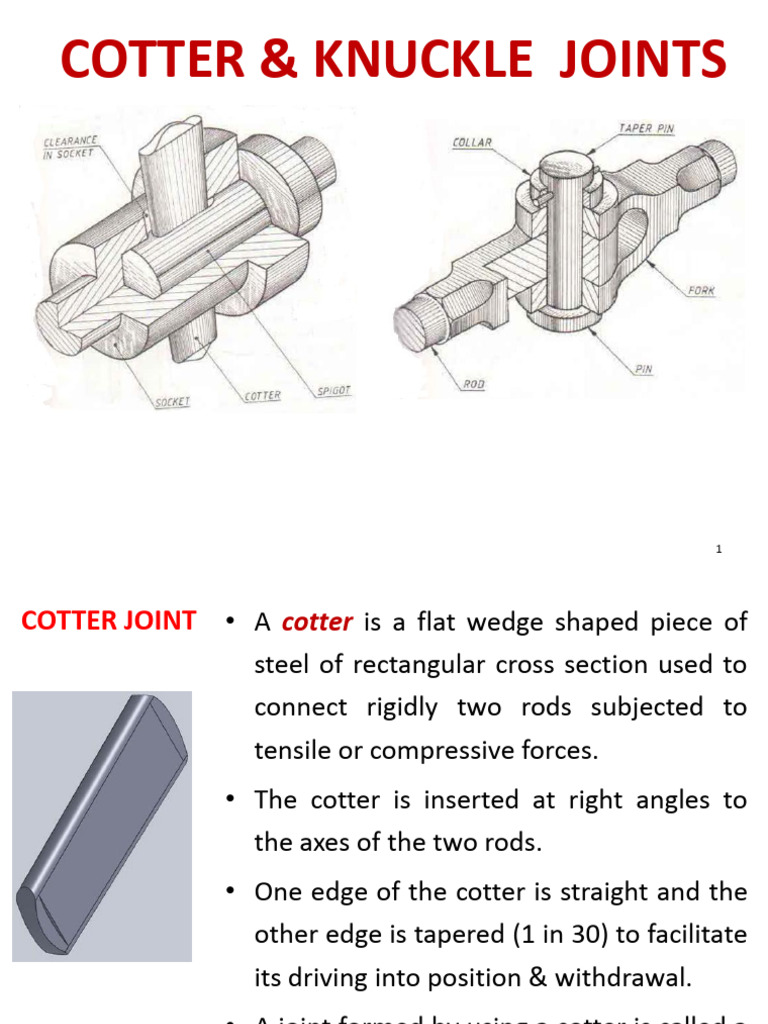 Cotter and Knuckle Joint Overview | PDF | Stress (Mechanics) | Screw
