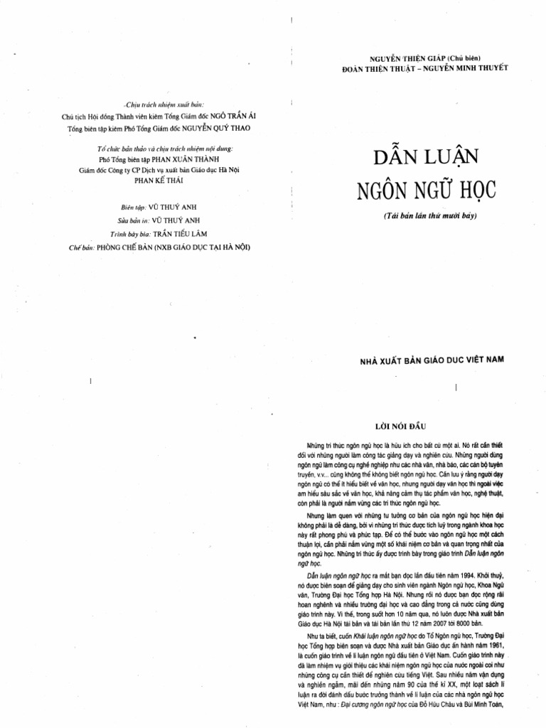 Dan Luan Ngon Ngu Hoc Phan 1 | PDF