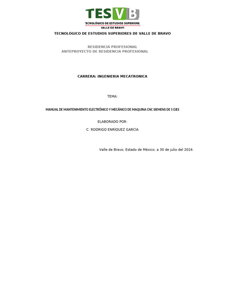 Manual de Mantenimiento Segundo Avance | PDF | Control numerico | Software