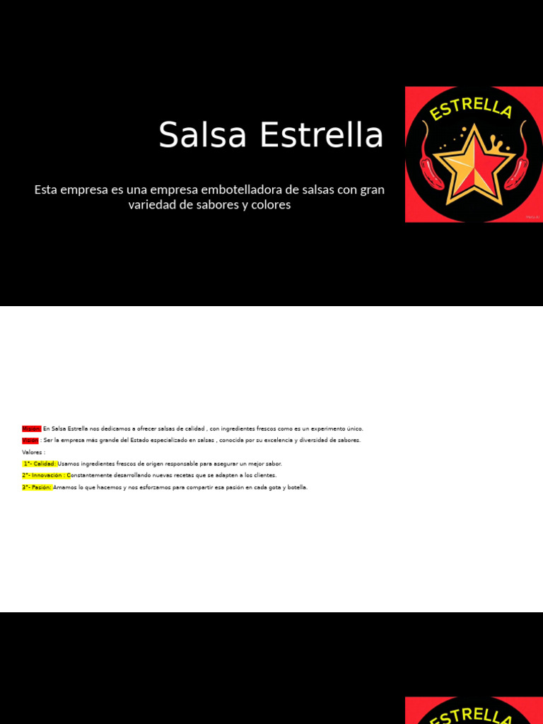 Salsa Estrella | PDF | Alimentos | Logística