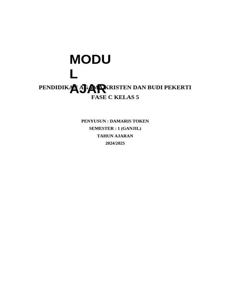 Modul Ajar Kelas 5 Bab 1 Pdf